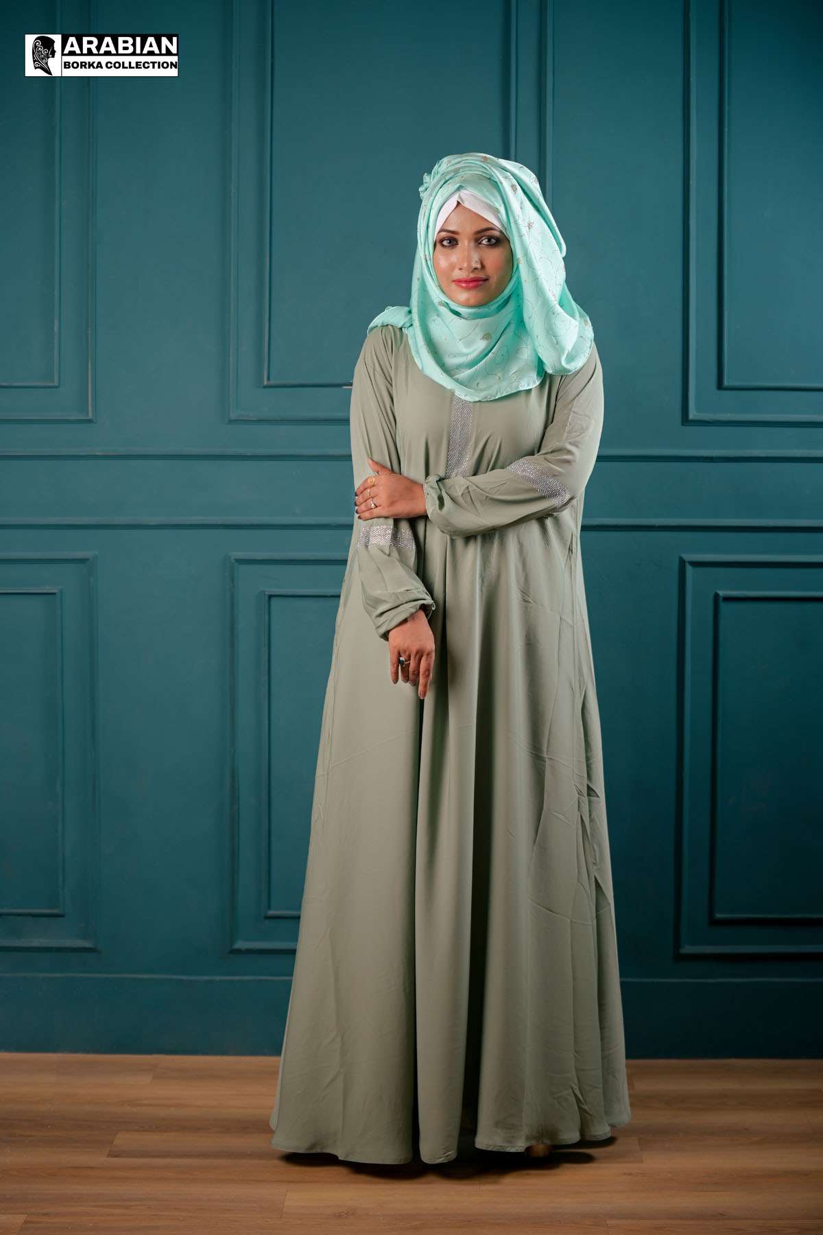 STONED WORK BORKA B10894 - Arabian Borka Collection