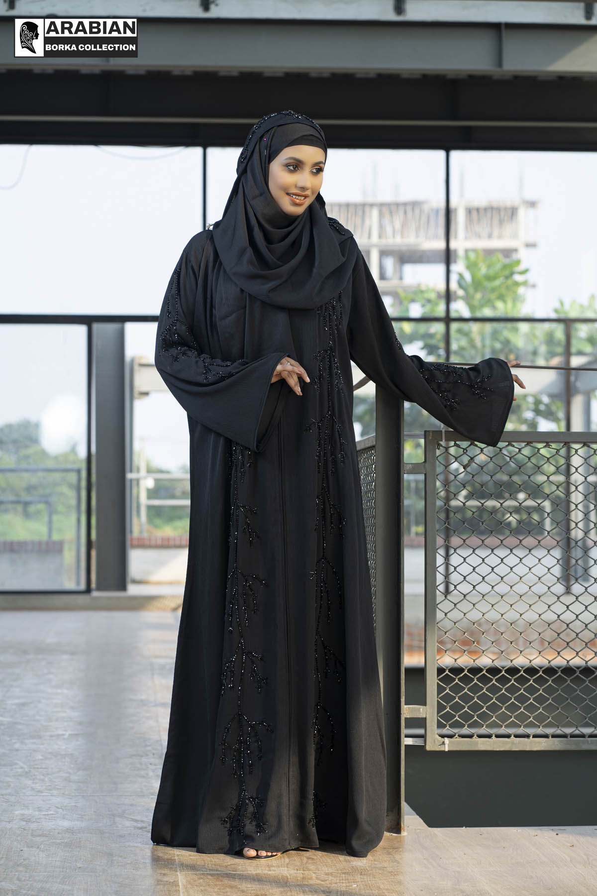 STONED WORK BORKA B11394 - Arabian Borka Collection