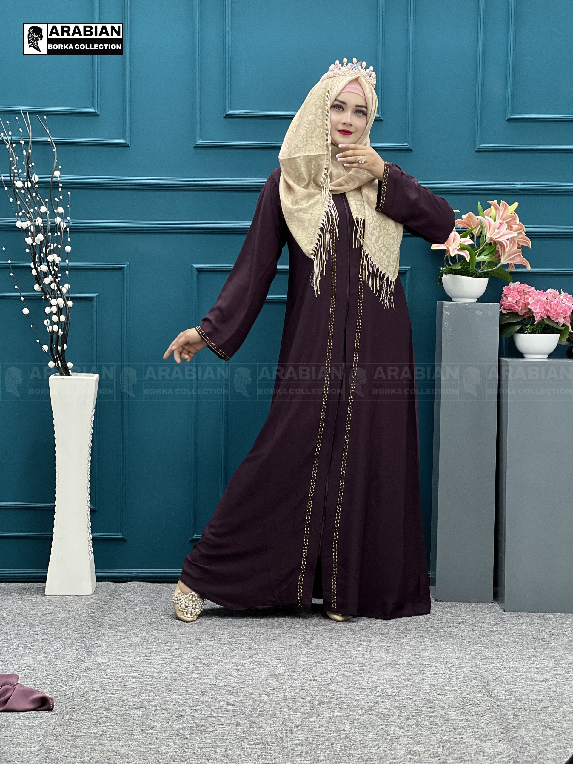 STONED WORKS BORKA B11517 - Arabian Borka Collection